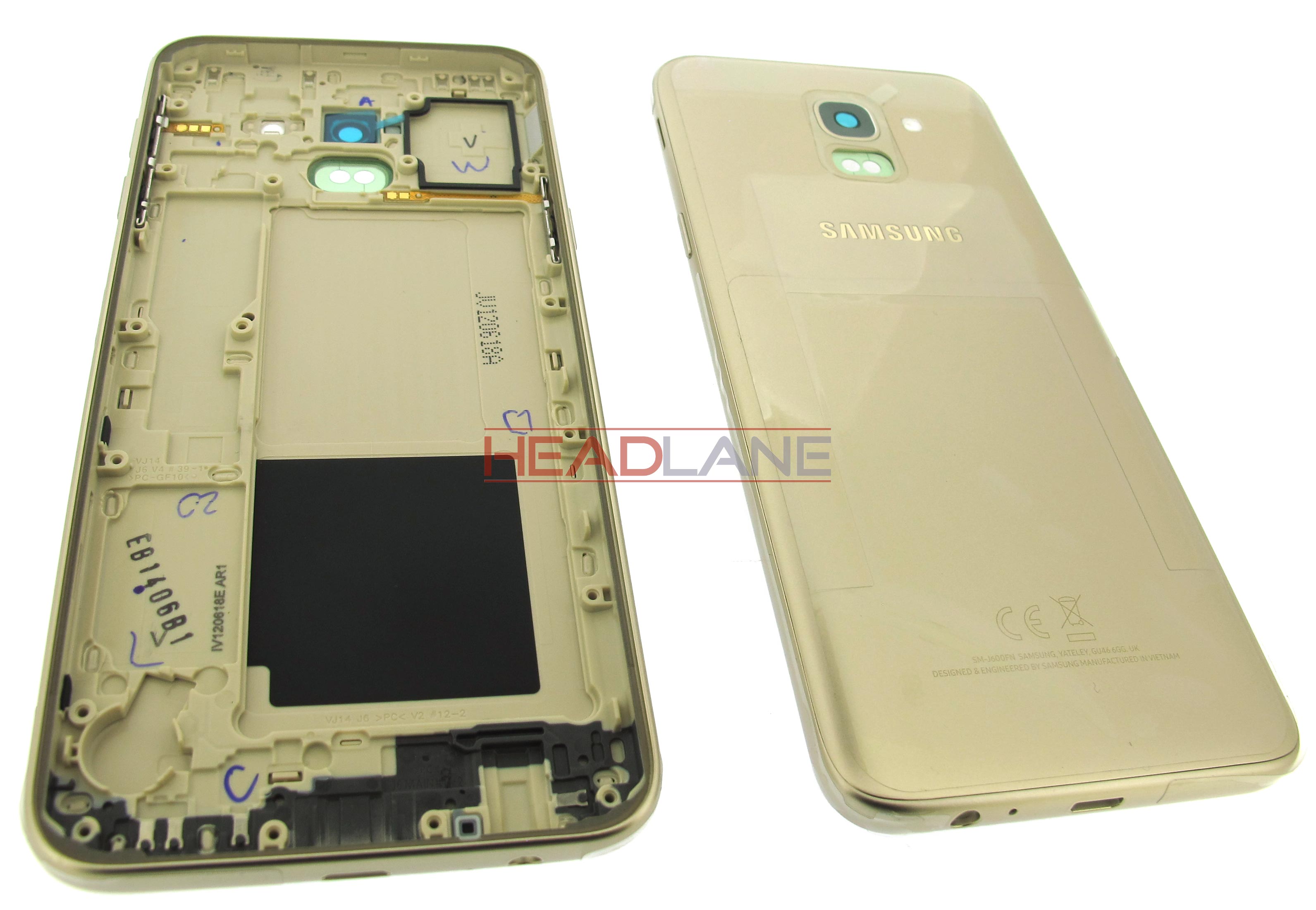 Samsung SM-J600 Galaxy J6 (2018) Back / Battery Cover - Gold - GH82-16866D