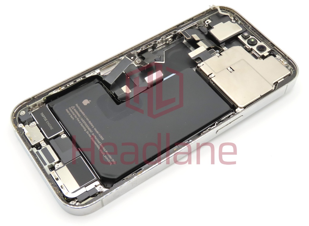 iPhone 14 Pro Back / Battery Cover + Small Parts - Silver (Pulled ...
