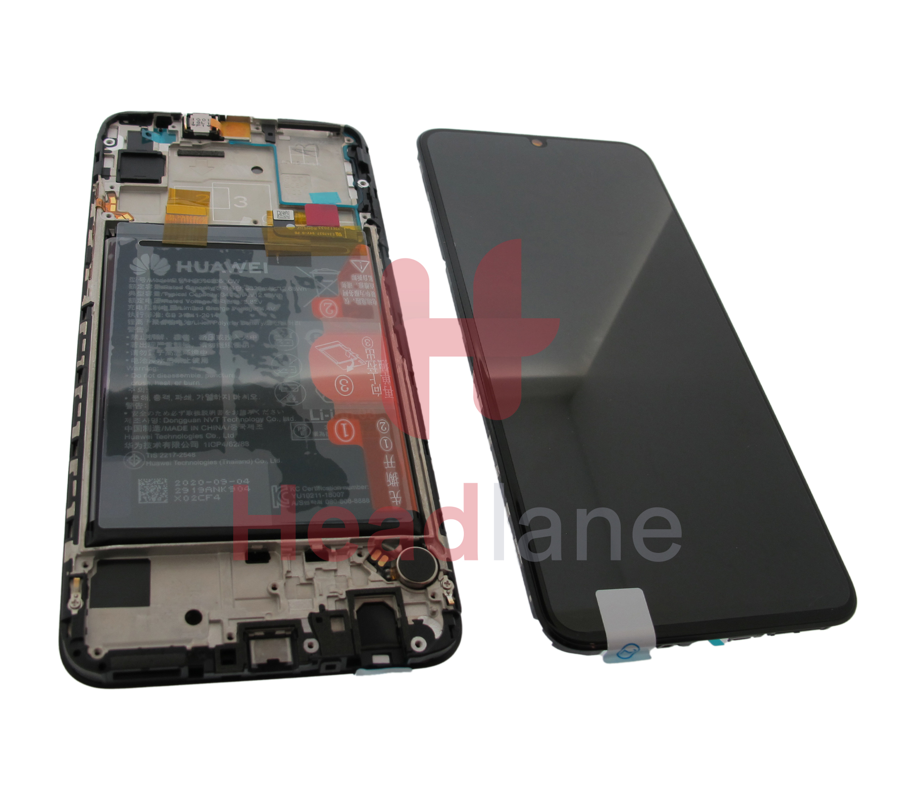 Huawei P Smart (2020) LCD Display / Screen + Touch + Battery - Black ...