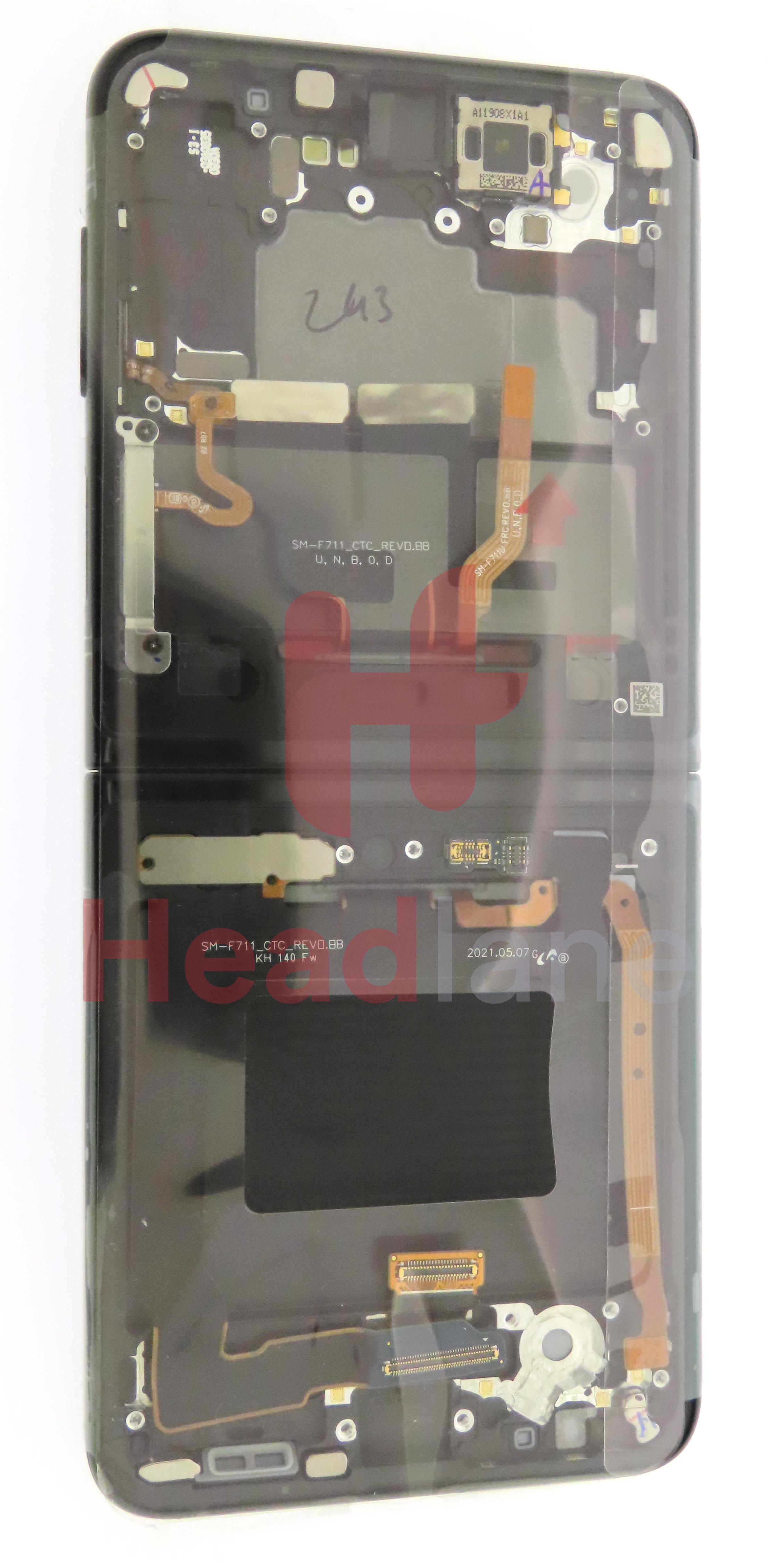 Samsung SM-F711 Galaxy Z Flip3 5G LCD Display / Screen + Touch - Black ...